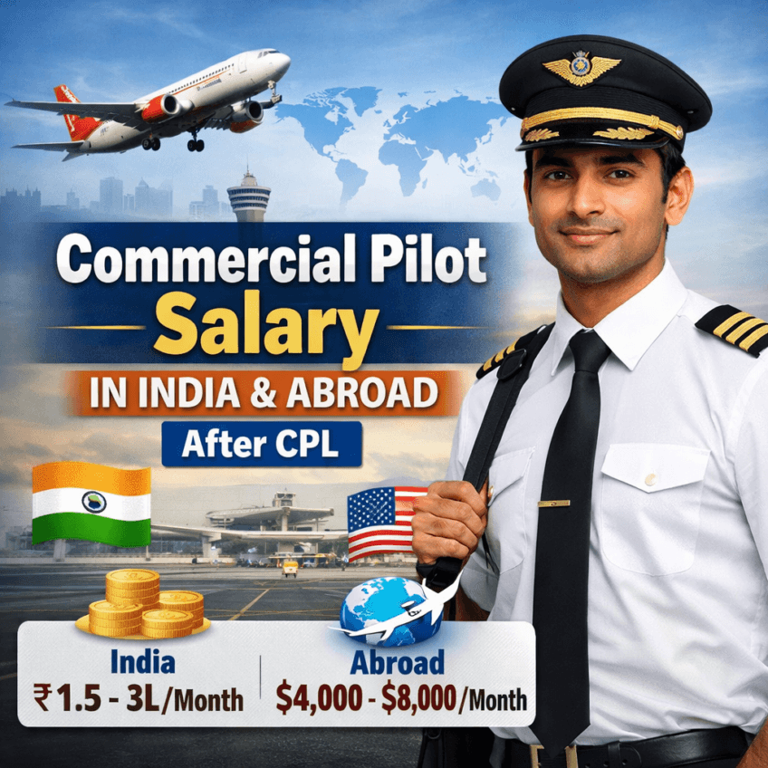 Commercial Pilot Salary in India & Abroad After CPL